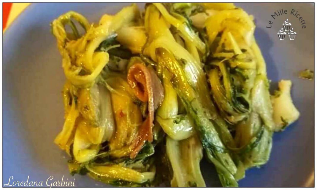 Puntarelle in padella - come cucinare le puntarelle - Le mille ricette